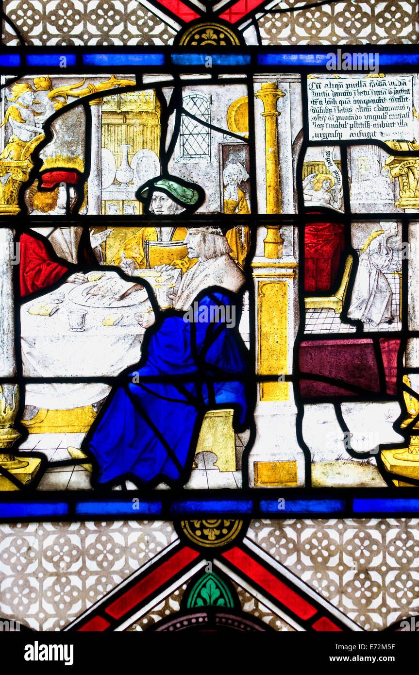 Christian Religious art stained glass Stock Photo - Alamy