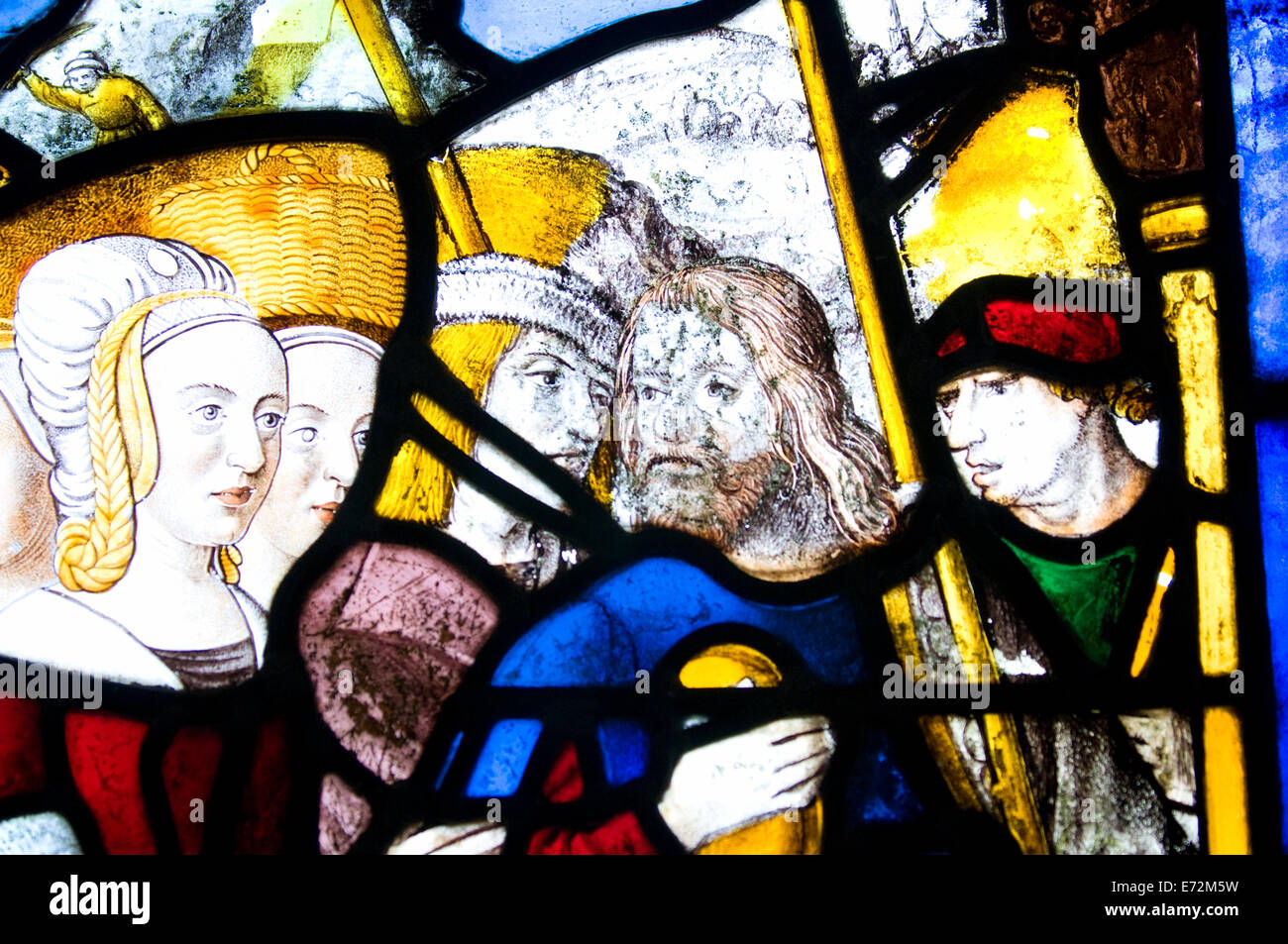 Christian Religious art stained glass Stock Photo - Alamy