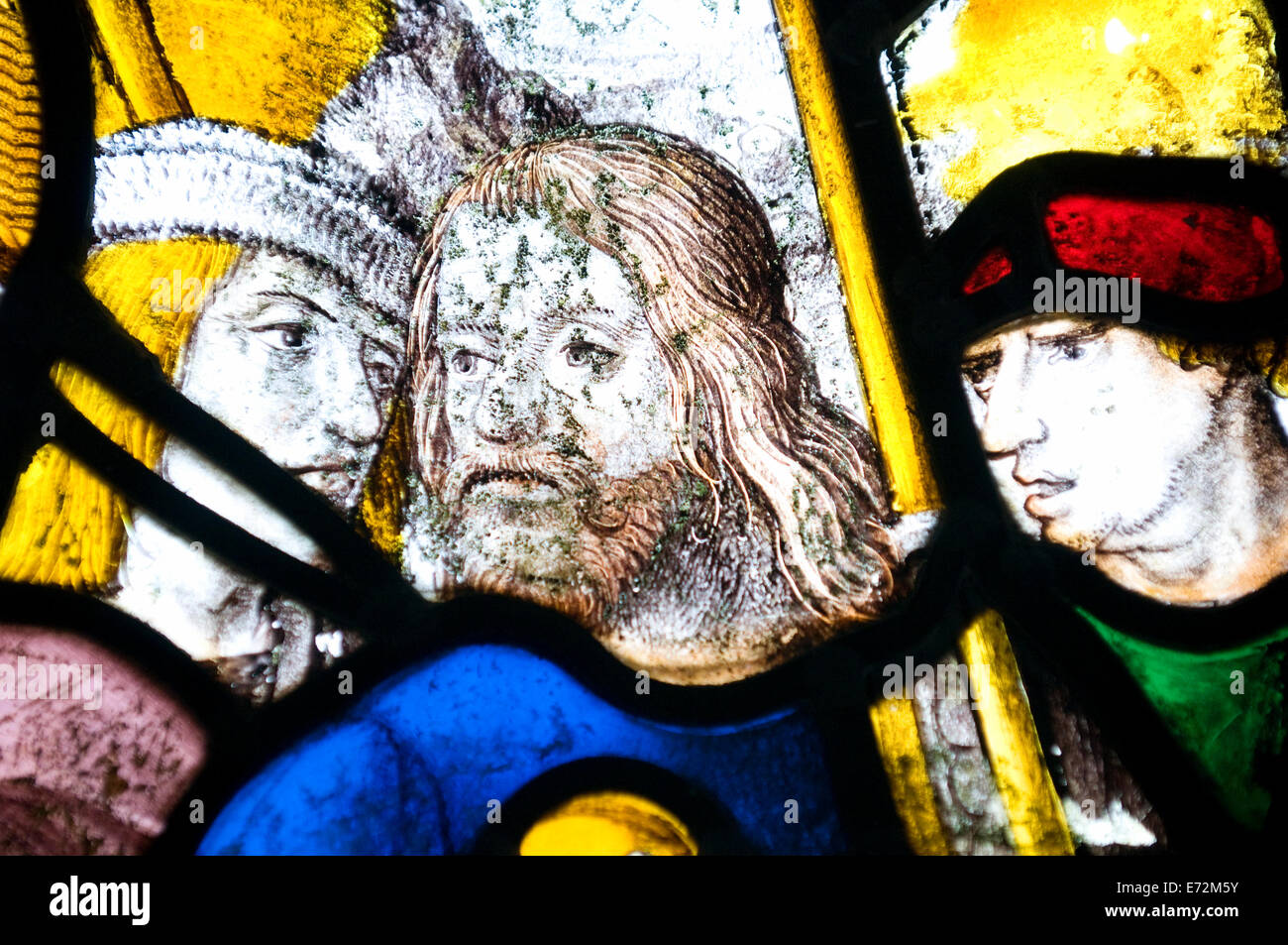 Christian Religious art stained glass Stock Photo - Alamy