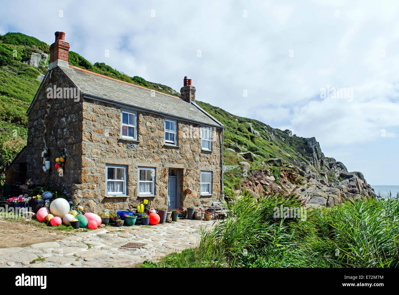 an old cottage at Penberth Cove in Cornwall, UK Stock Photo - Alamy