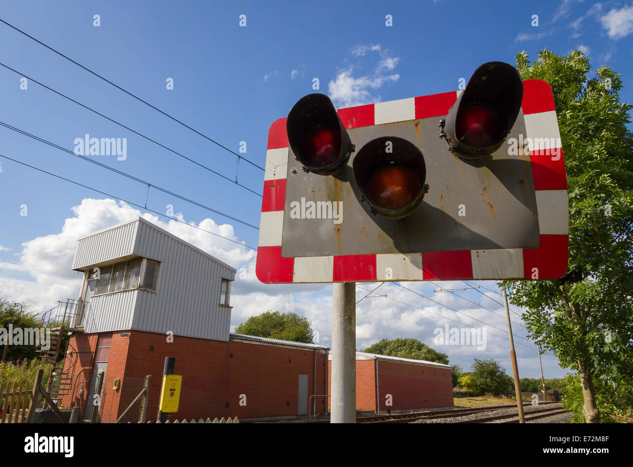 Signals and disused signal box at Hagside Crossing on the Bury to ...