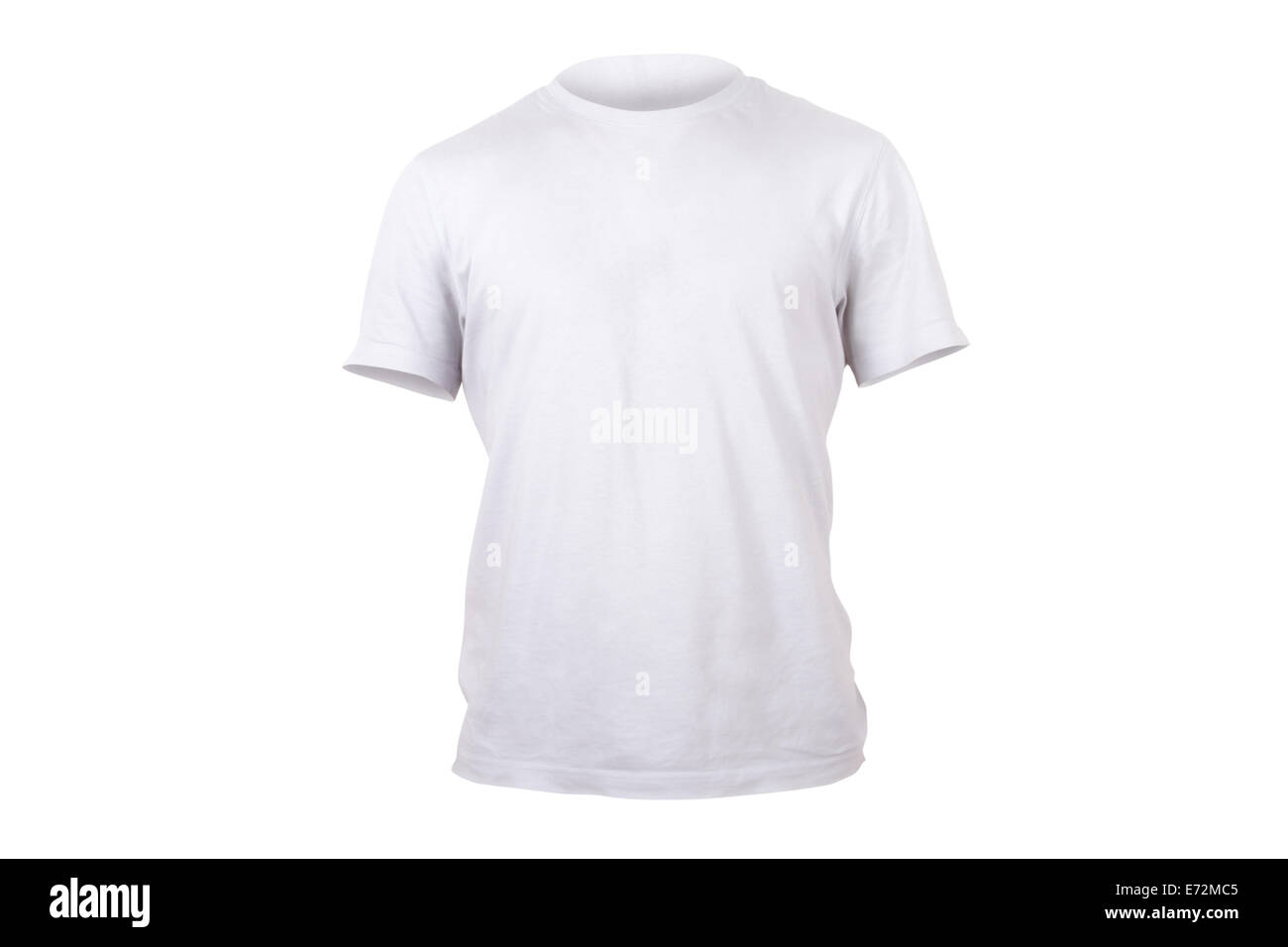 White single tshirt template for your design, front view, isolated on ...