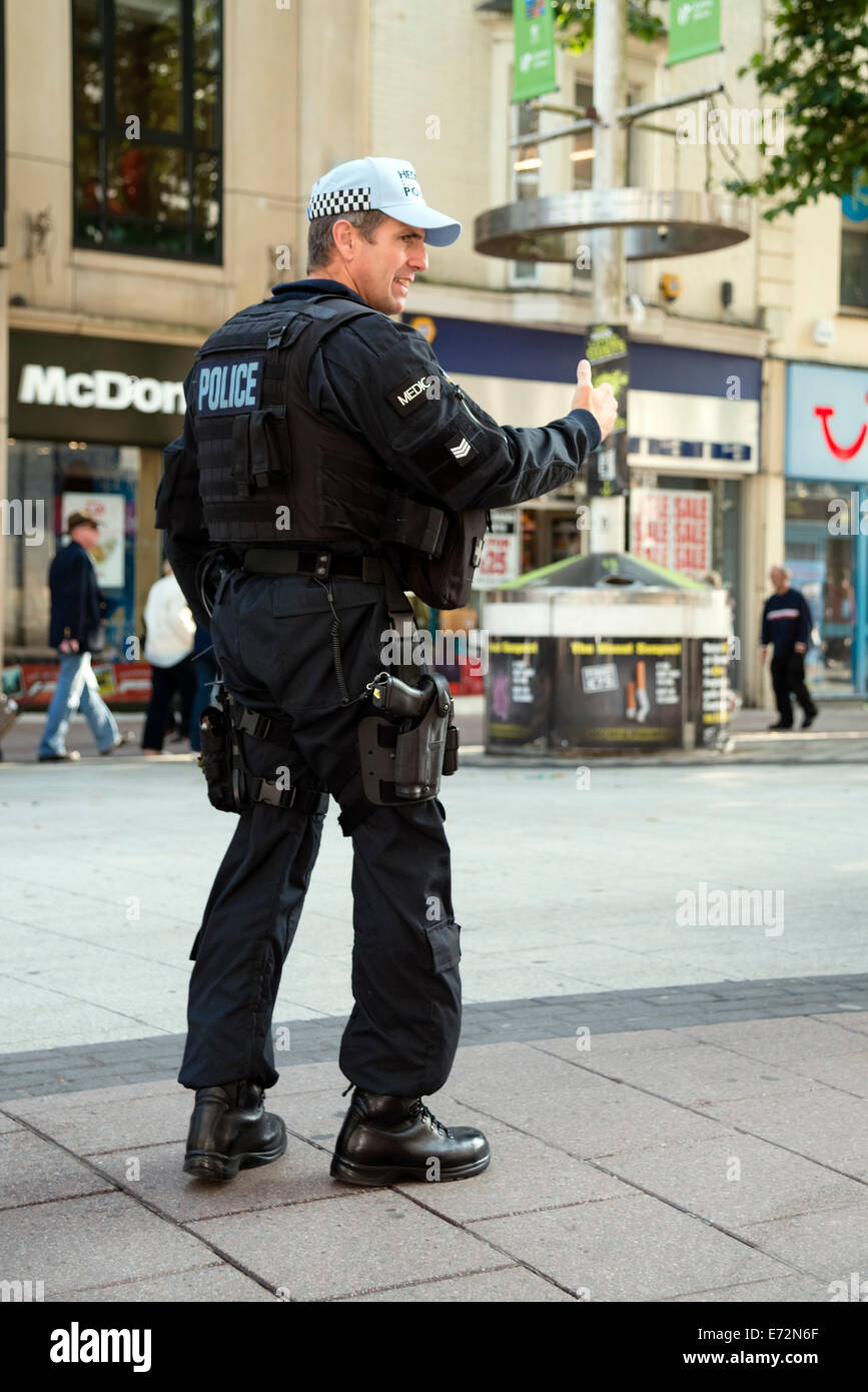 Cardiff, Wales, UK. 04th Sep, 2014. Nato armed Police officer in ...