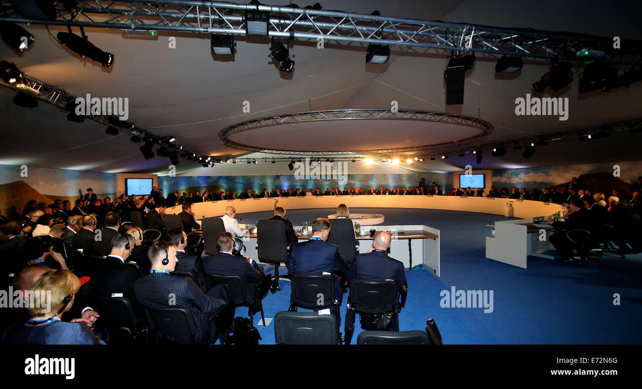 Newport. 4th Sep, 2014. Photo taken on Sept. 4, 2014 shows a general ...