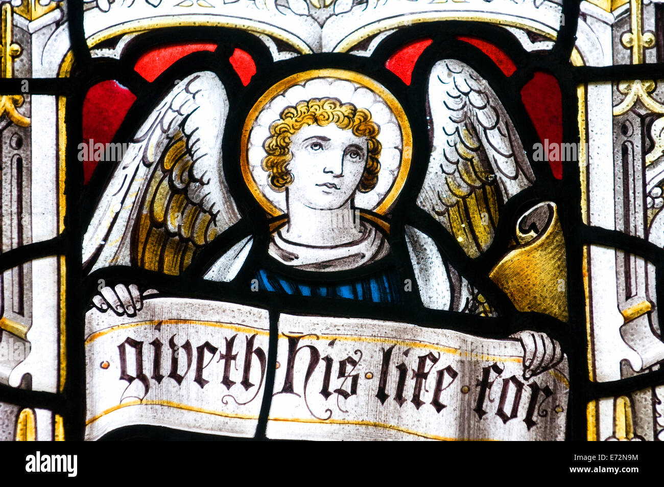 Christian Religious art stained glass Stock Photo - Alamy