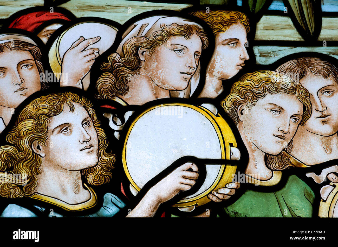 Christian Religious art stained glass Stock Photo - Alamy