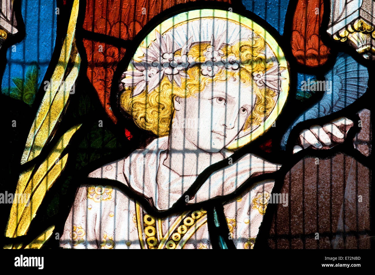 Christian Religious art stained glass Stock Photo - Alamy