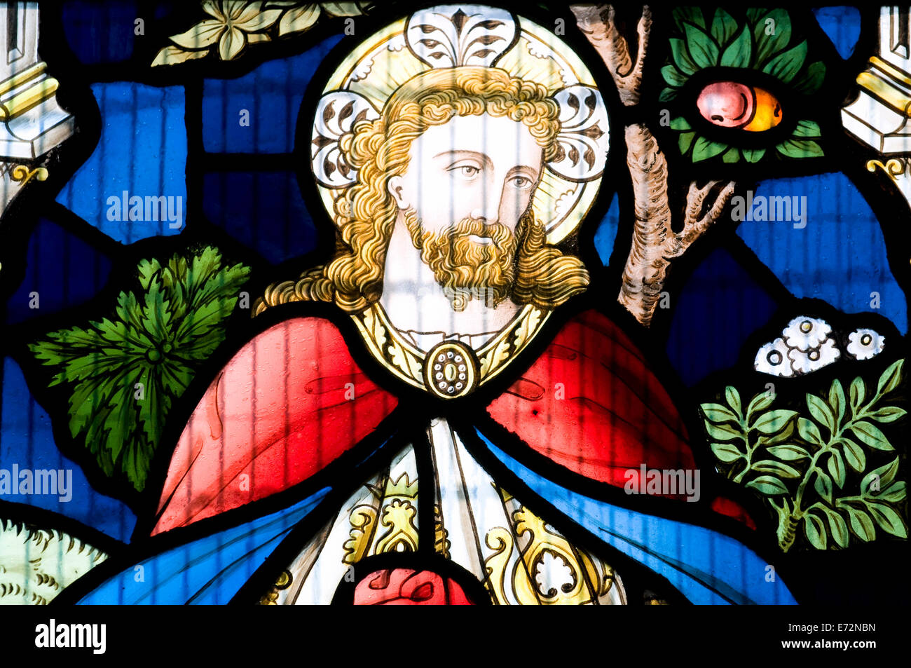 Christian Religious art stained glass Stock Photo - Alamy