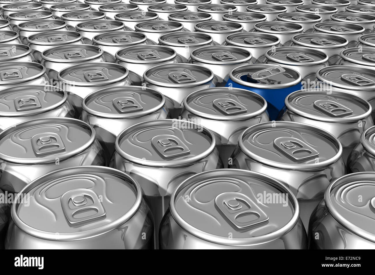 Blue aluminium soft drink cans hi-res stock photography and images - Alamy
