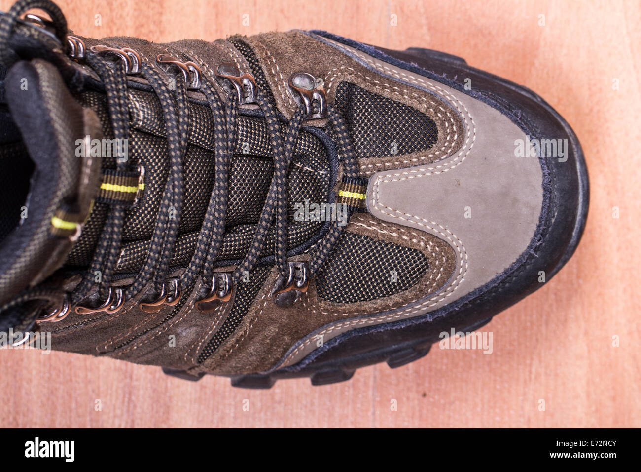 Top view of shoe on wooden parquet Stock Photo - Alamy