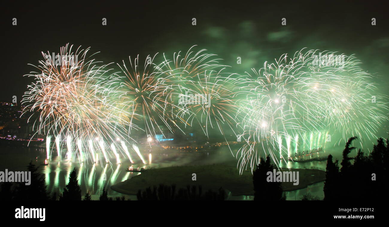 Fireworks over Halic, Istanbul Stock Photo - Alamy