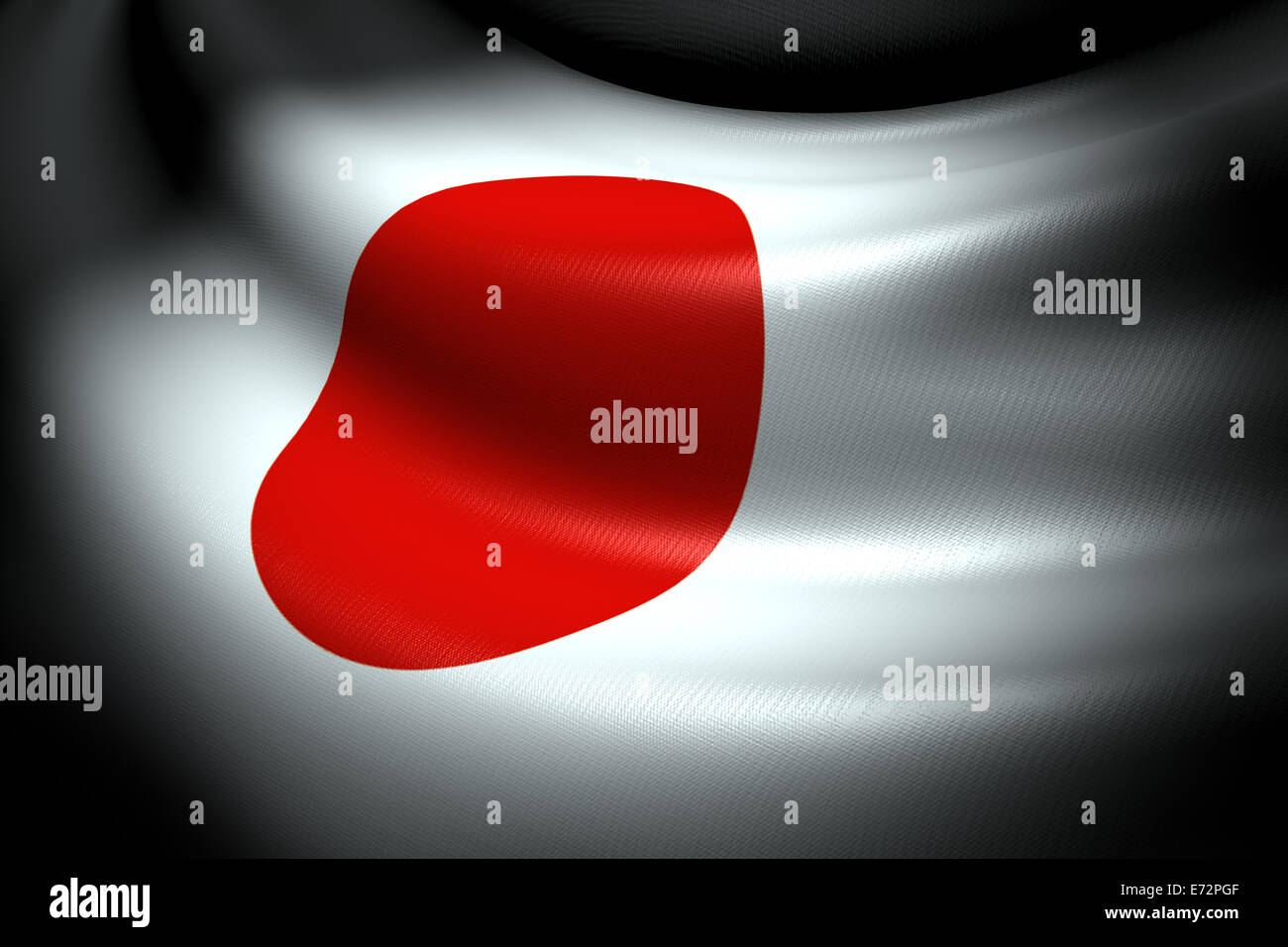 Flag of Japan in the dark with brightness spot Stock Photo - Alamy