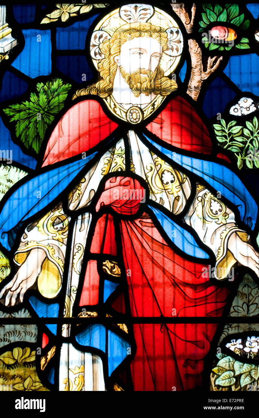 Christian Religious art stained glass Stock Photo - Alamy