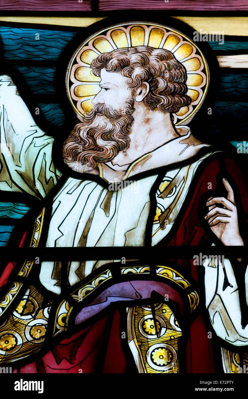 Christian Religious art stained glass Stock Photo - Alamy