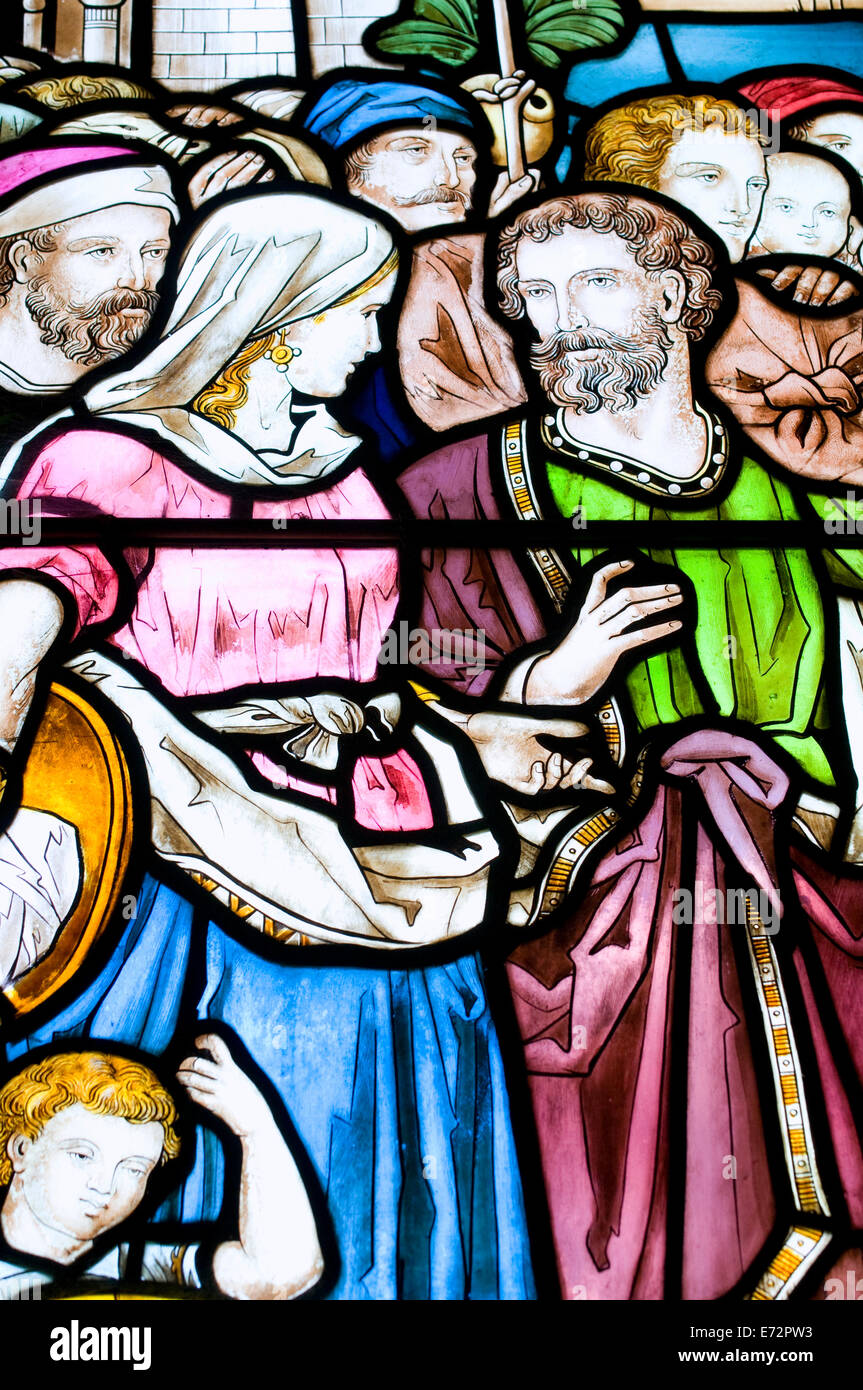Christian Religious art stained glass Stock Photo - Alamy