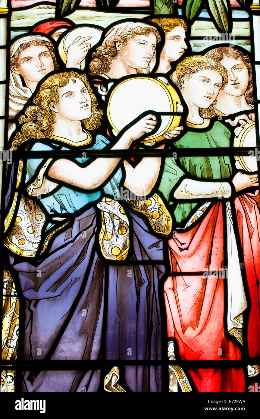 Christian Religious art stained glass Stock Photo - Alamy
