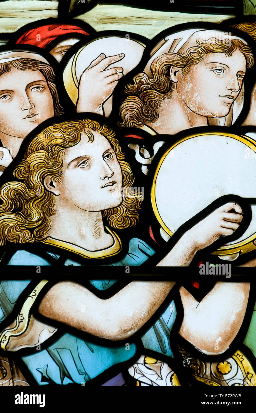 Christian Religious art stained glass Stock Photo - Alamy