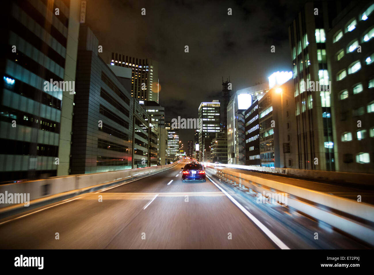 driving at night in Tokyo Stock Photo - Alamy