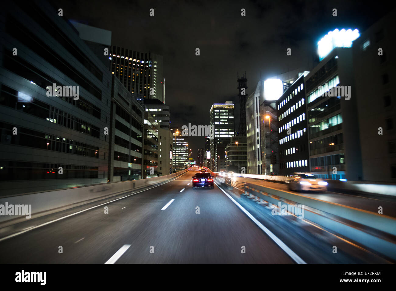 driving at night in Tokyo Stock Photo - Alamy