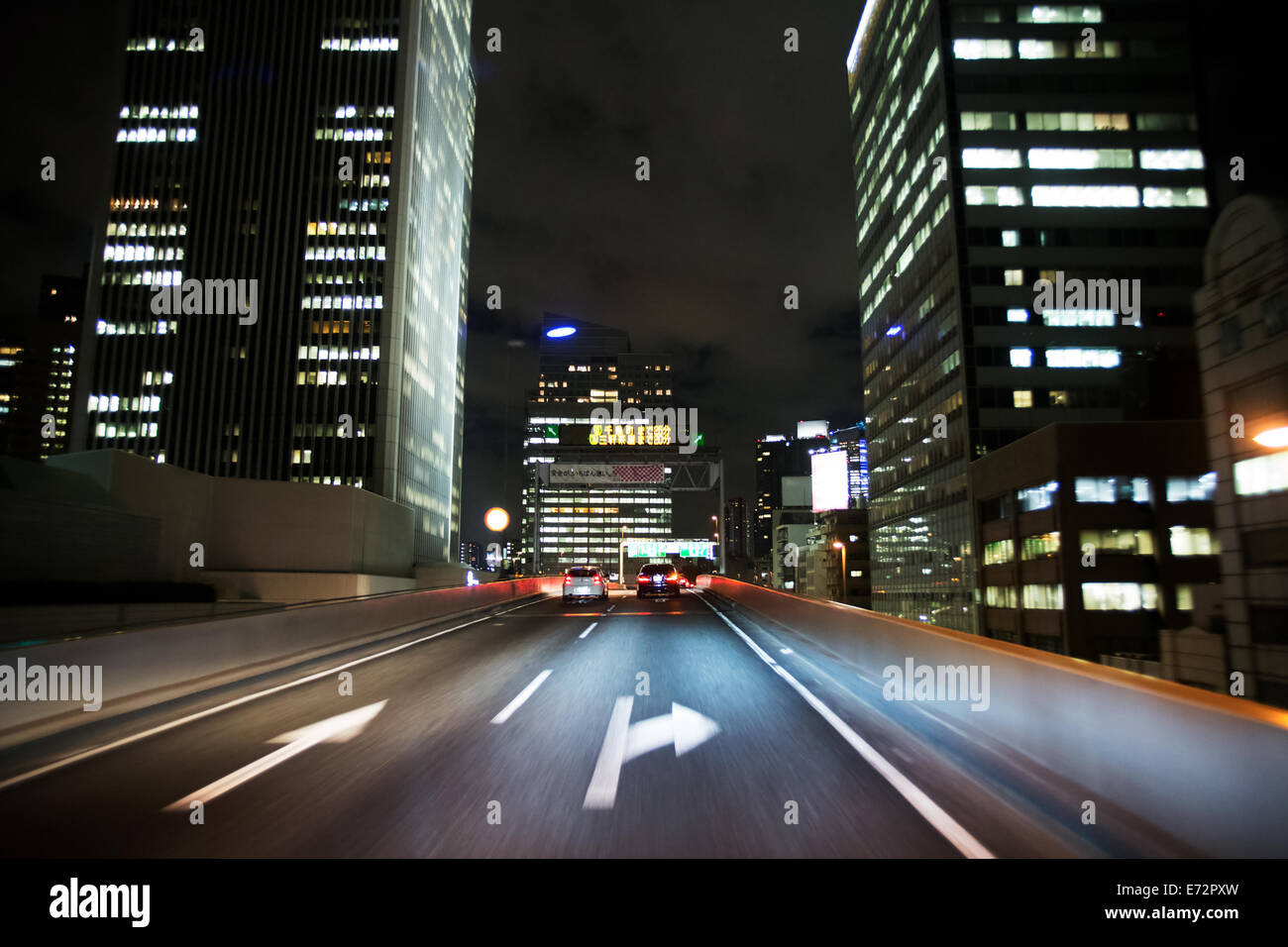 driving at night in Tokyo Stock Photo - Alamy