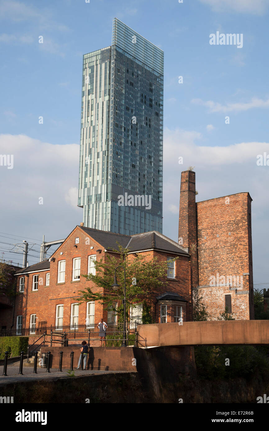 Beetham Tower and Local Architecture in Manchester, England, UK Stock ...