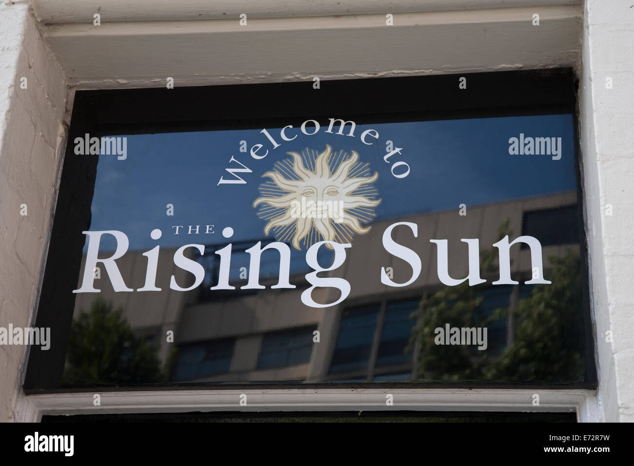 Rising Sign Pub Sign, Manchester, England, UK Stock Photo - Alamy