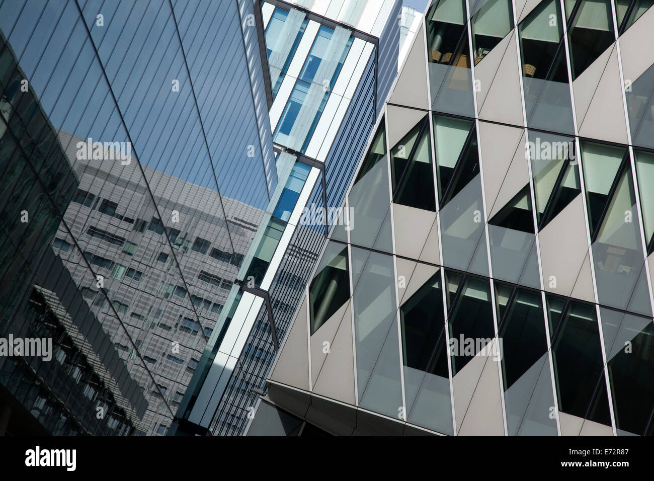 Modern Office Architecture on Deansgate Street, Spinningfields ...
