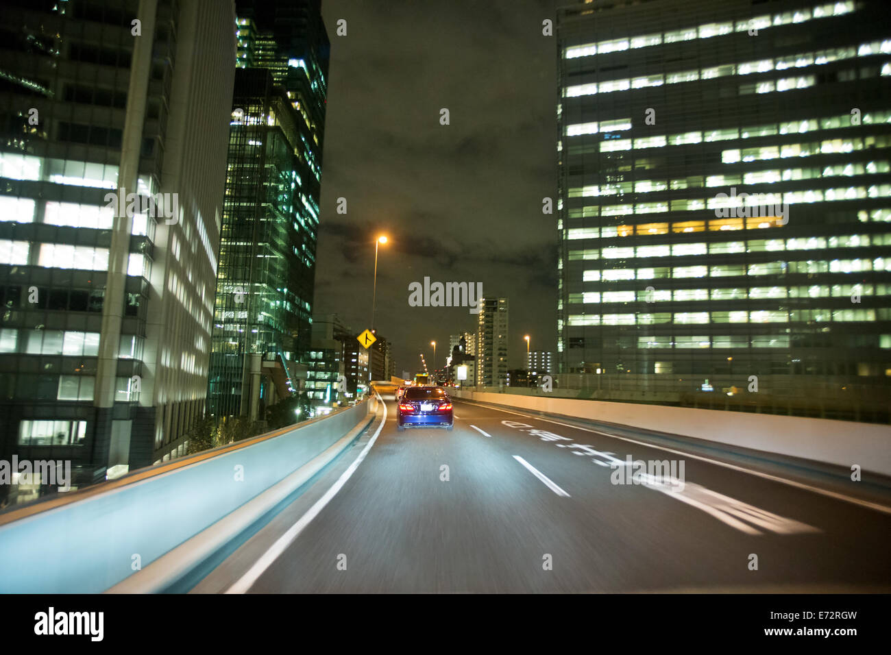 driving at night in Tokyo Stock Photo - Alamy