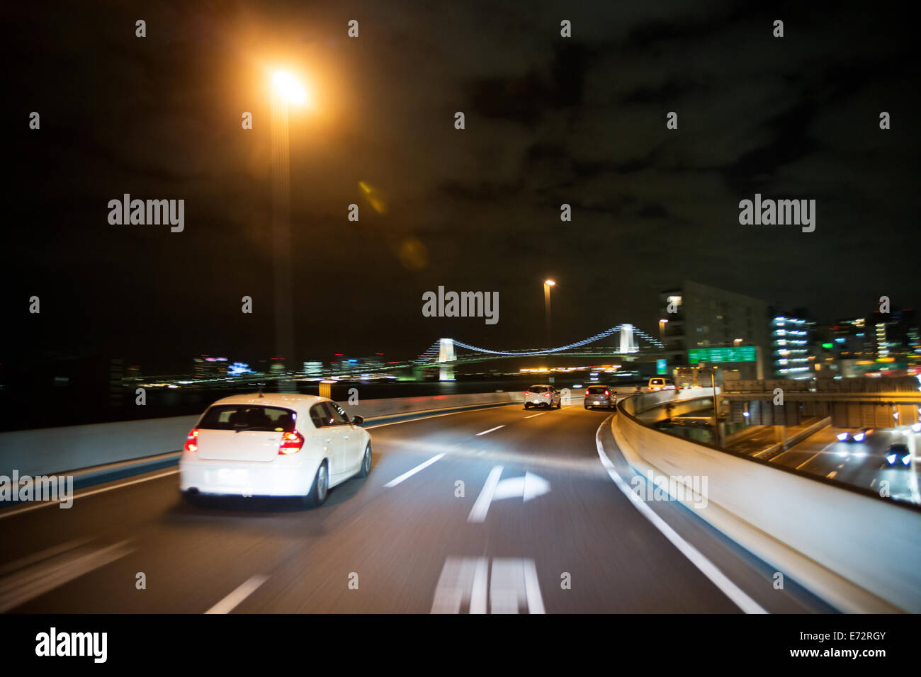 driving at night in Tokyo Stock Photo - Alamy