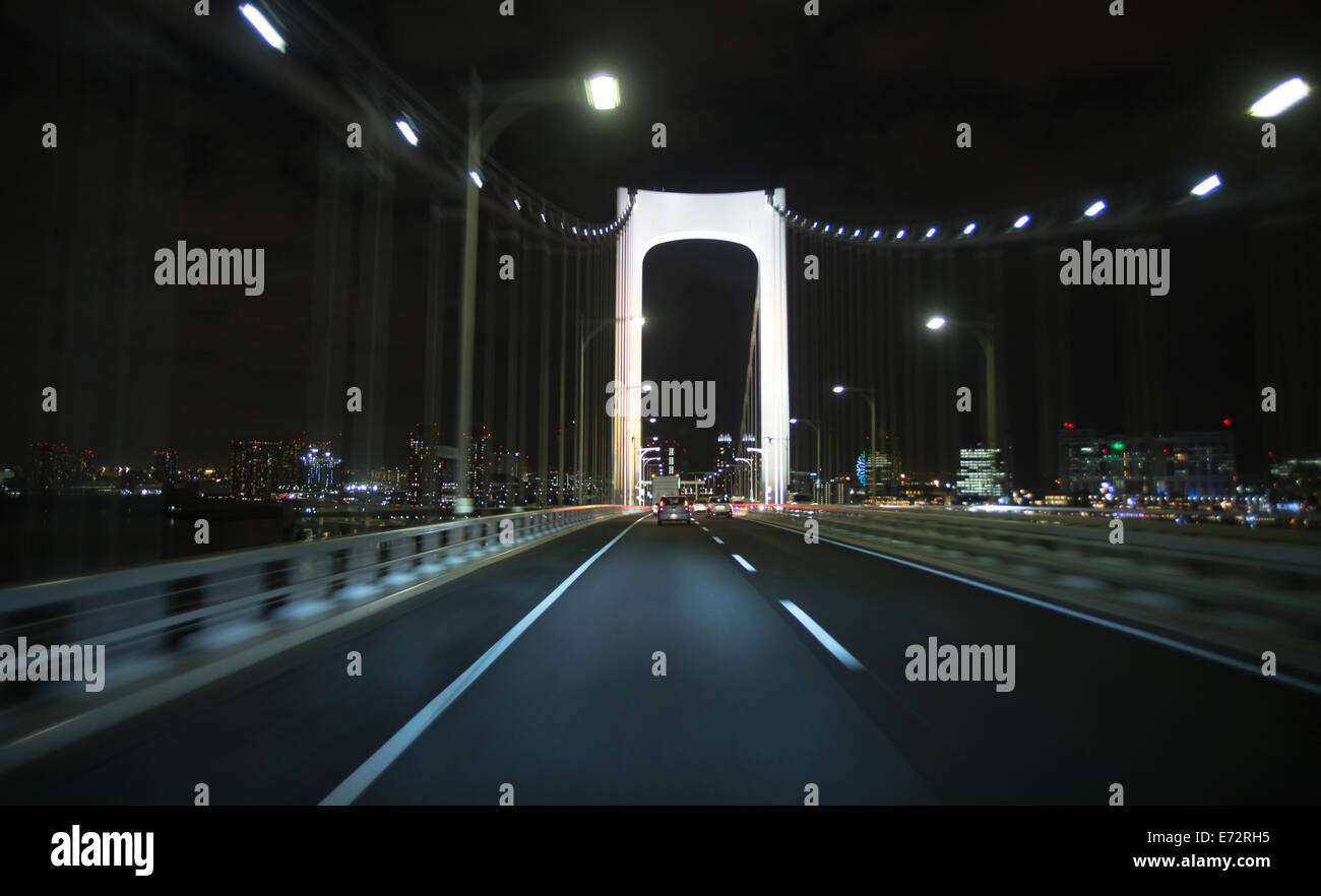 driving at night in Tokyo Stock Photo - Alamy