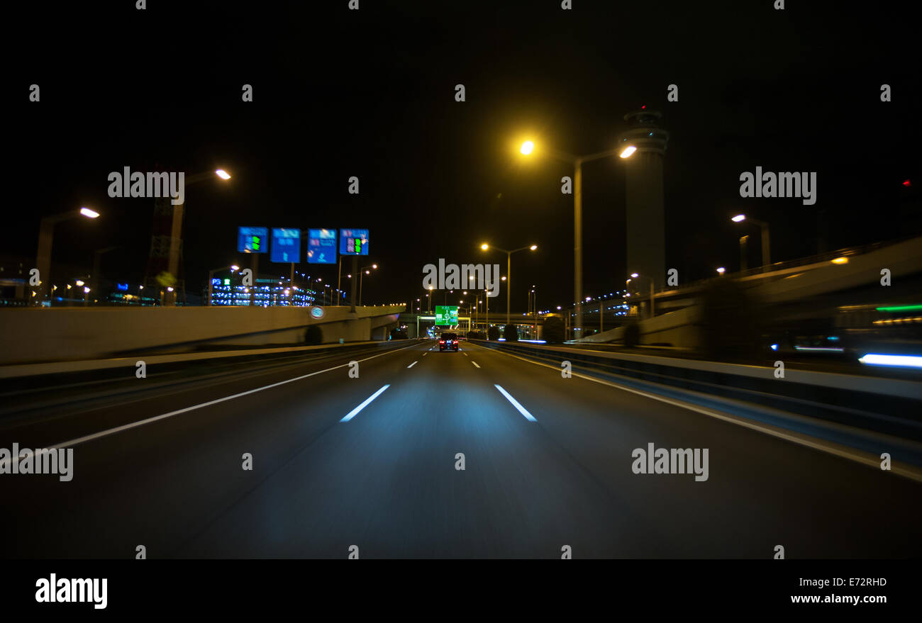 driving at night in Tokyo Stock Photo - Alamy