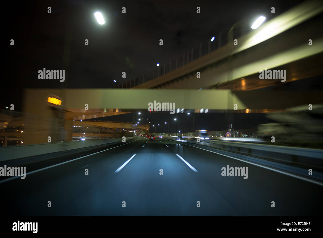 driving at night in Tokyo Stock Photo - Alamy