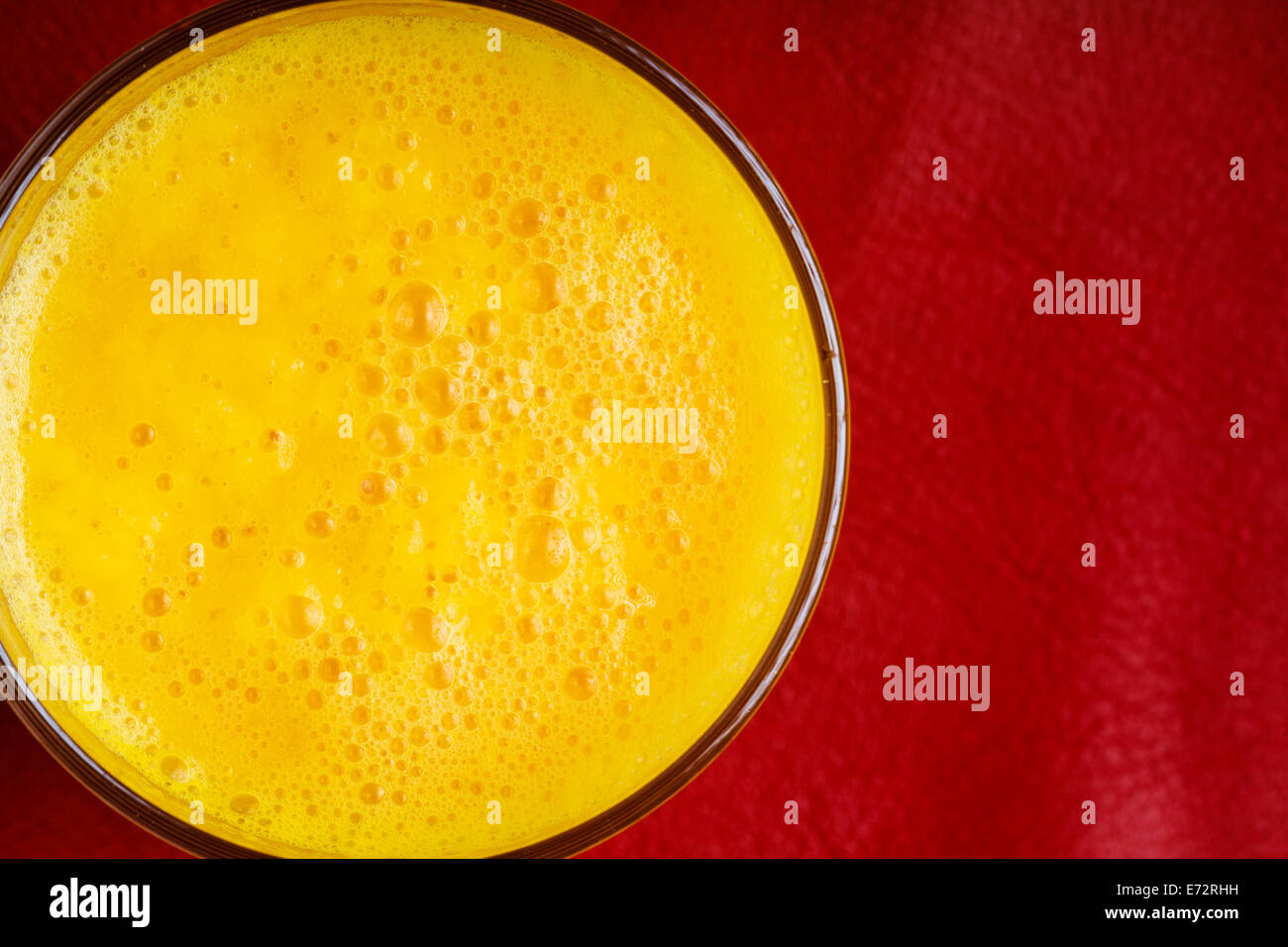 Diet healthy nutrition. Closeup of fresh summer drink yellow fruit ...