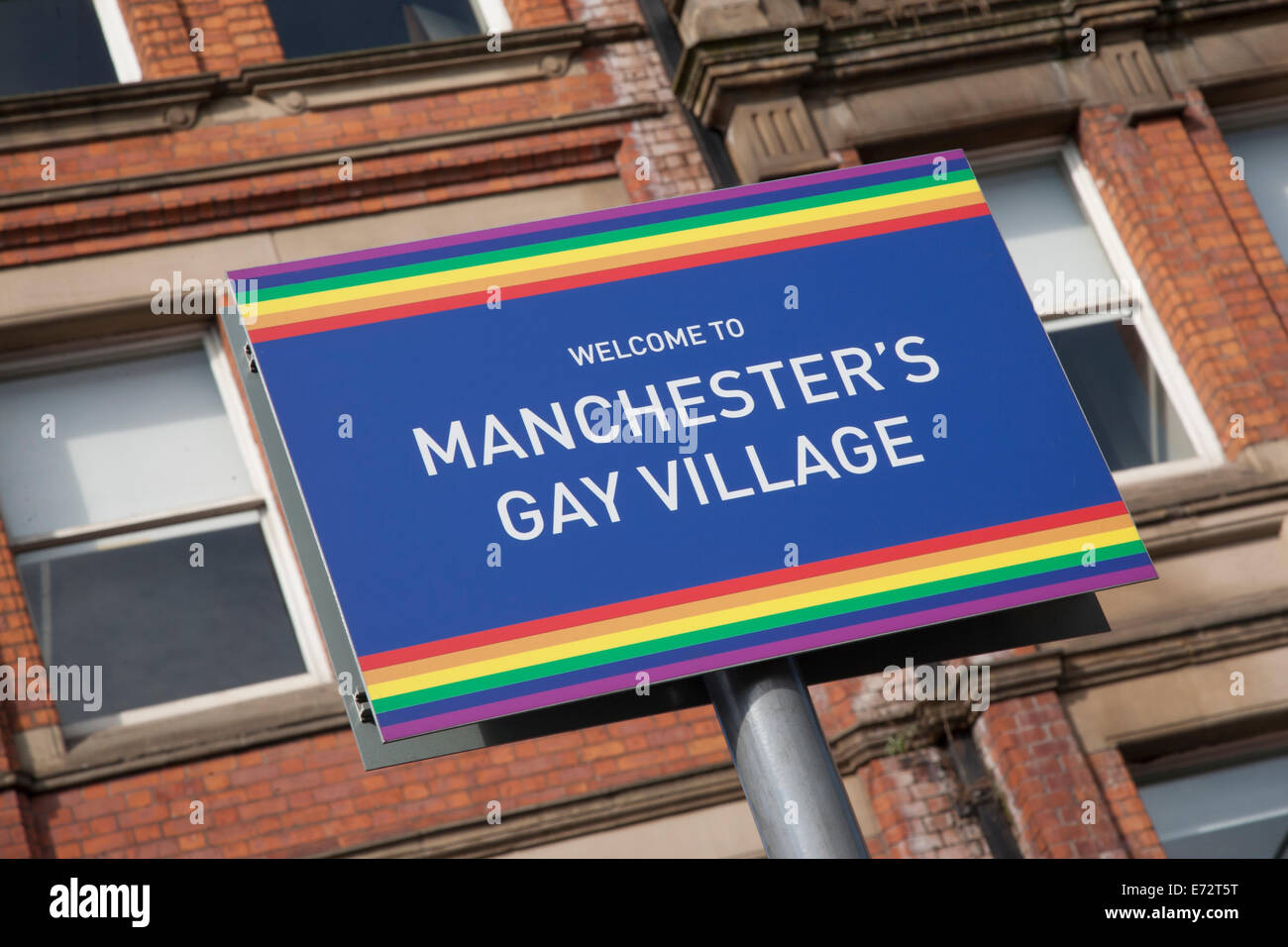 Gay Village Sign, Canal Street; Manchester; England; UK Stock Photo - Alamy
