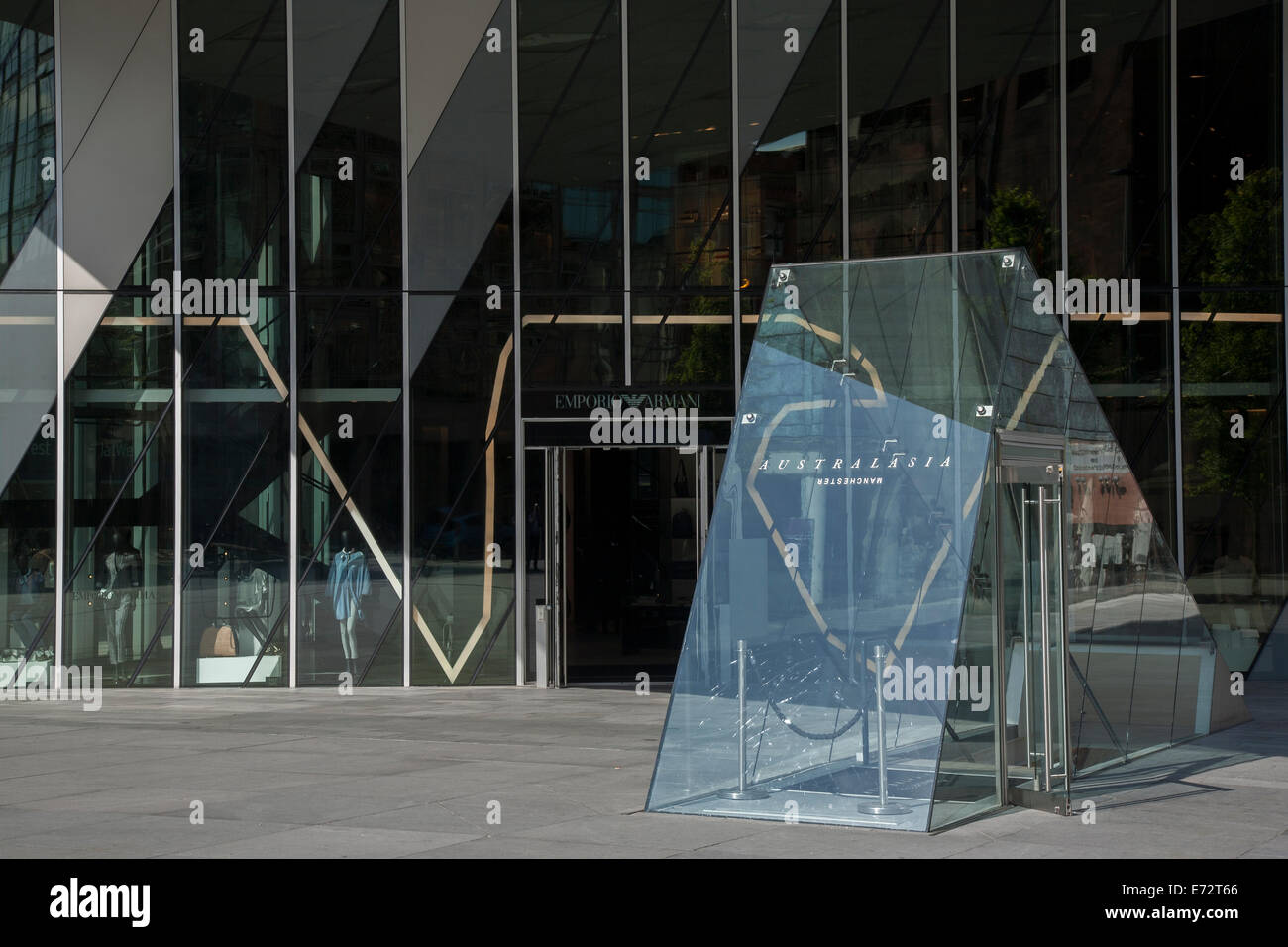 Emporio Armani Shop Facade on Deansgate Street, Manchester, England, UK ...