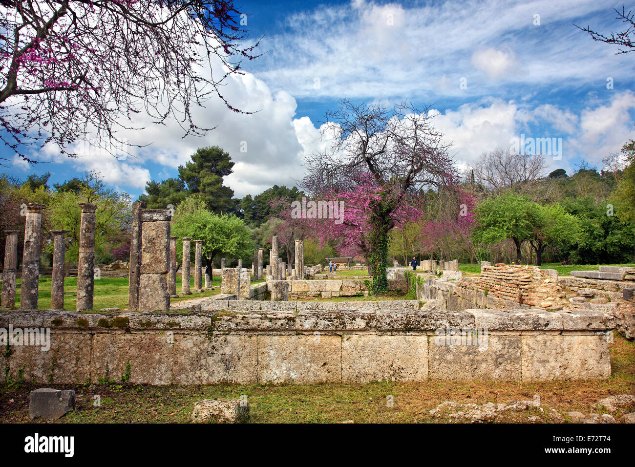 The Palaestra at Ancient Olympia, the birthplace of the Olympic Games ...