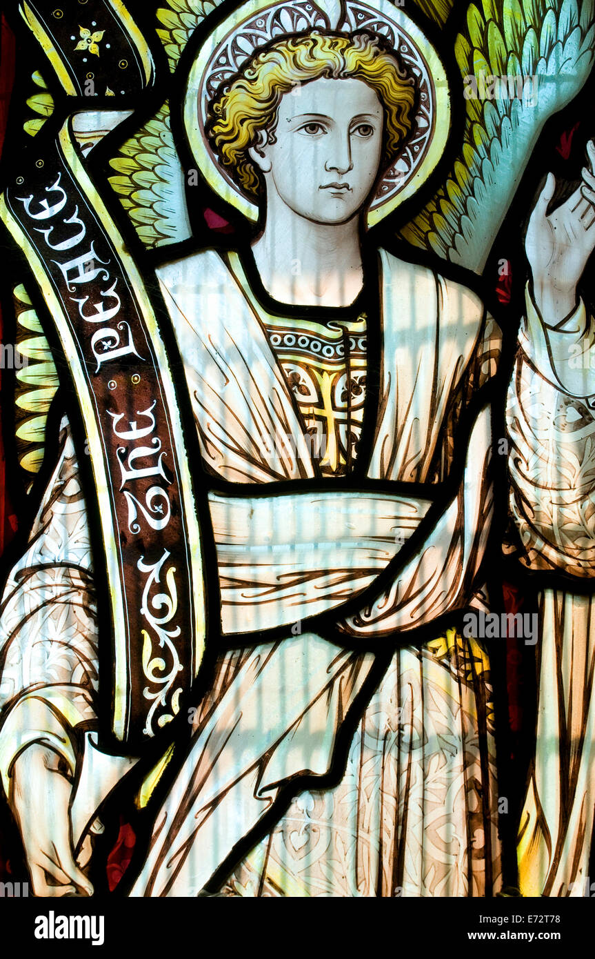 Christian Religious art stained glass Stock Photo - Alamy