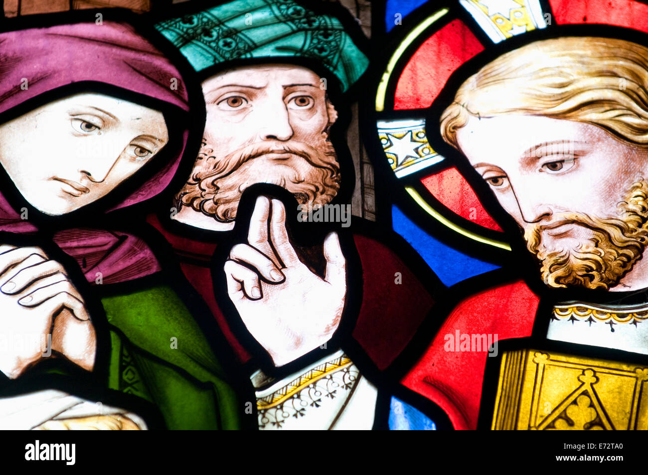 Christian Religious art stained glass Stock Photo - Alamy