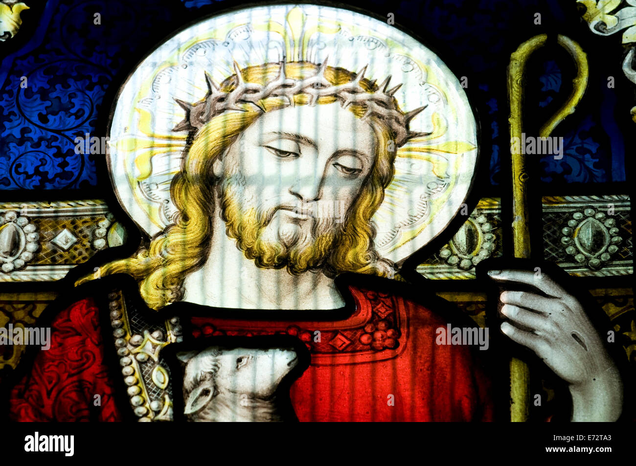 Christian Religious art stained glass Stock Photo - Alamy