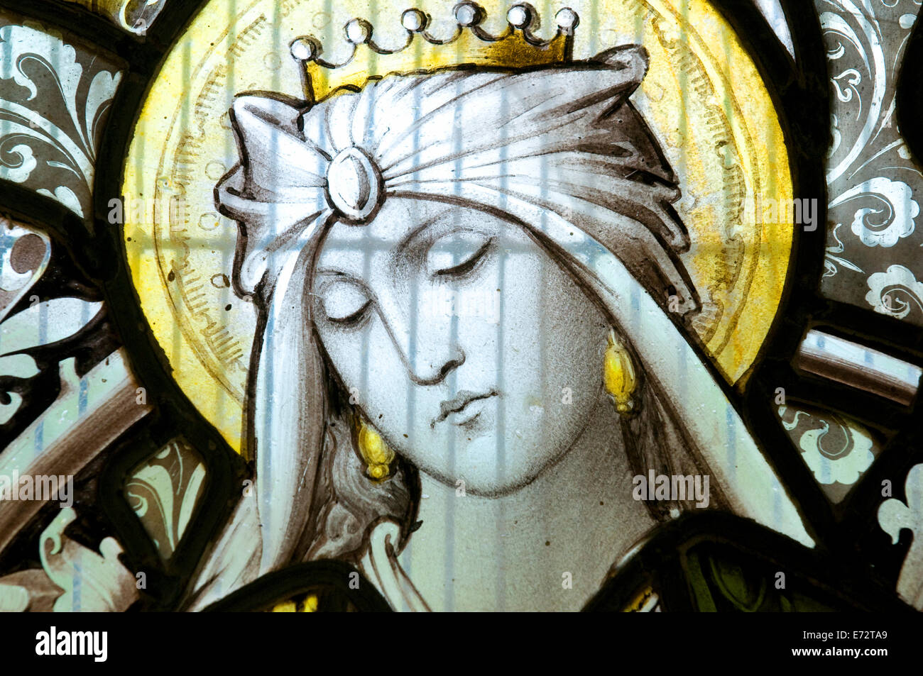 Christian Religious art stained glass Stock Photo - Alamy