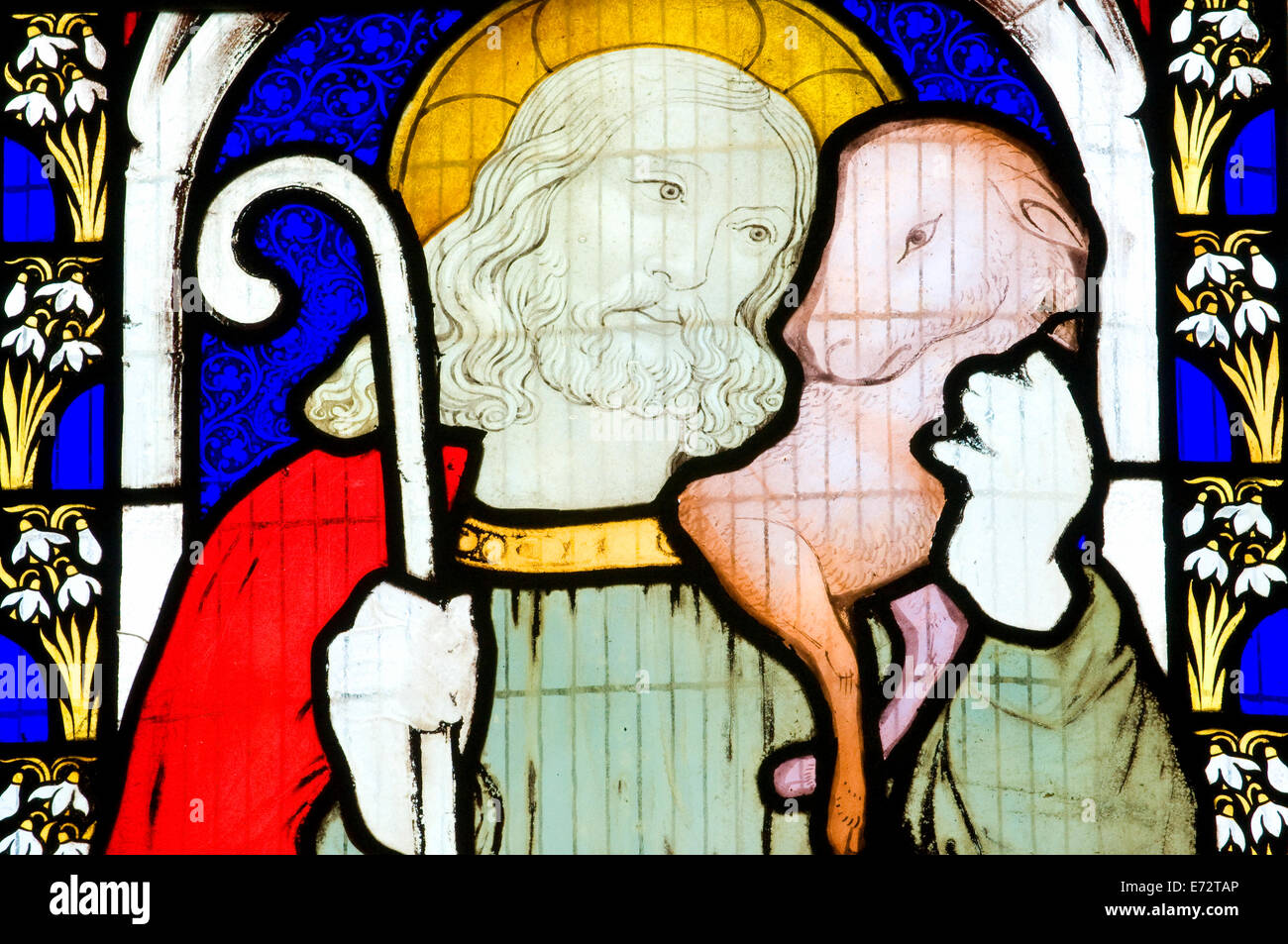 Christian Religious art stained glass Stock Photo - Alamy
