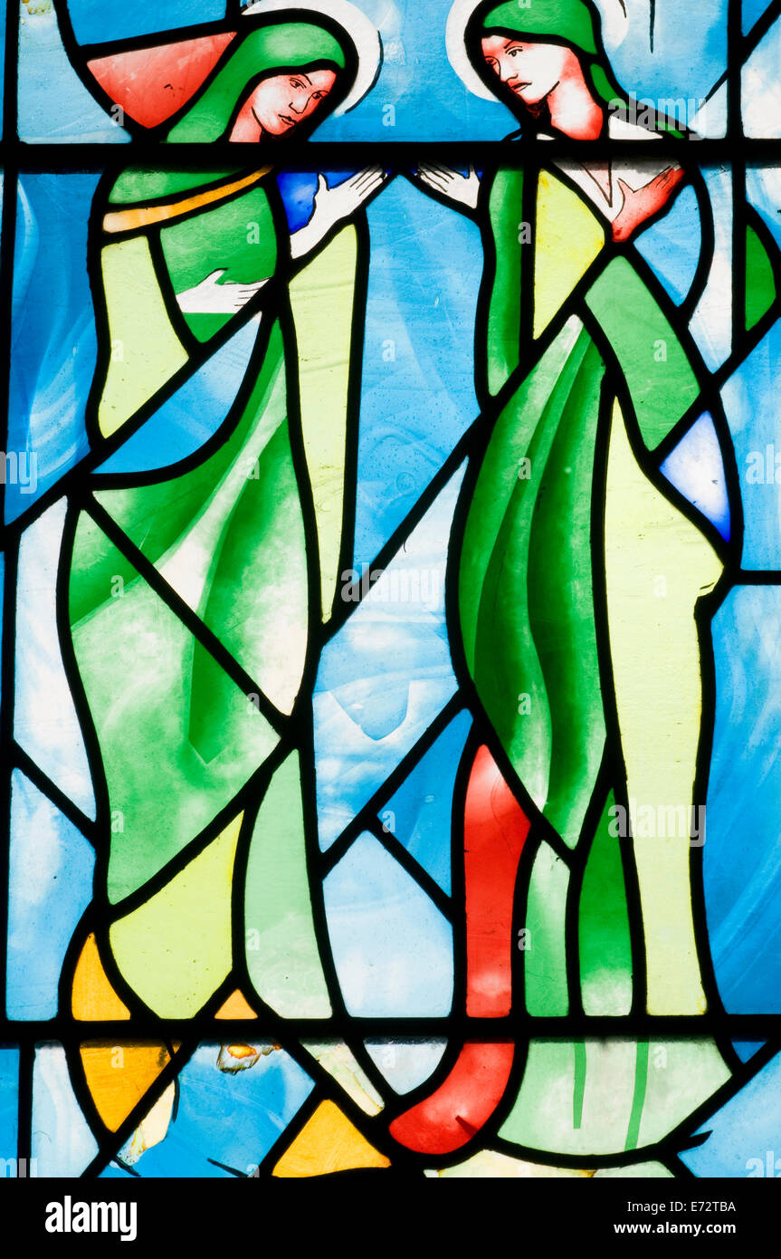 Christian Religious art stained glass Stock Photo - Alamy