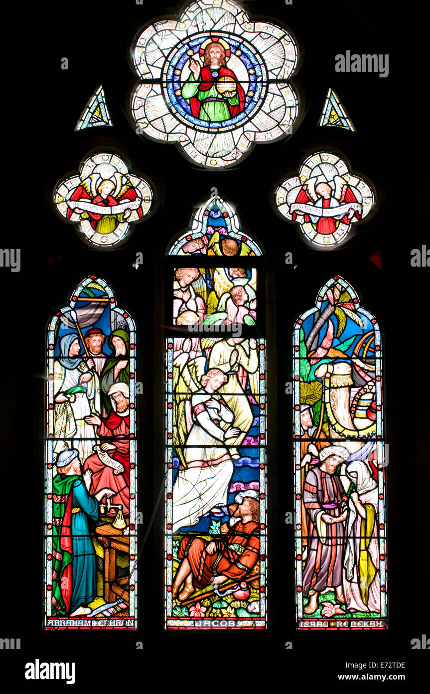 Christian Religious art stained glass Stock Photo - Alamy
