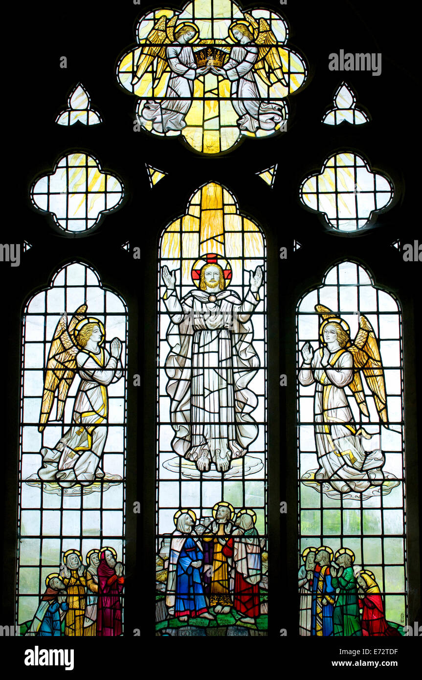 Christian Religious art stained glass Stock Photo - Alamy