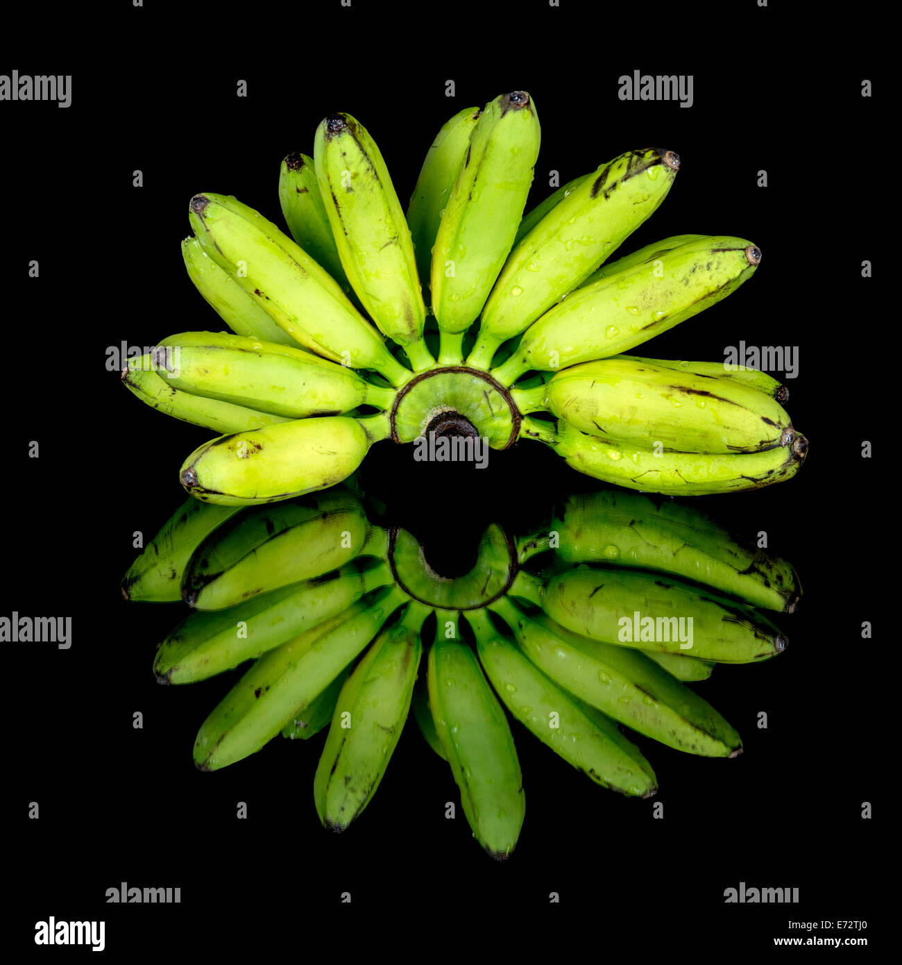 Bunch of miniature bananas in a circle Stock Photo - Alamy
