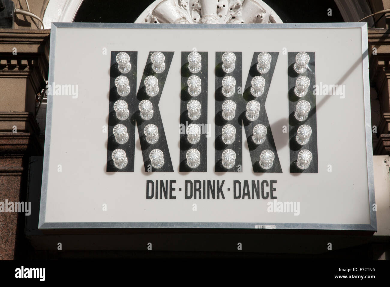 Kiki Club Sign, Canal Street, Manchester; England; UK Stock Photo - Alamy