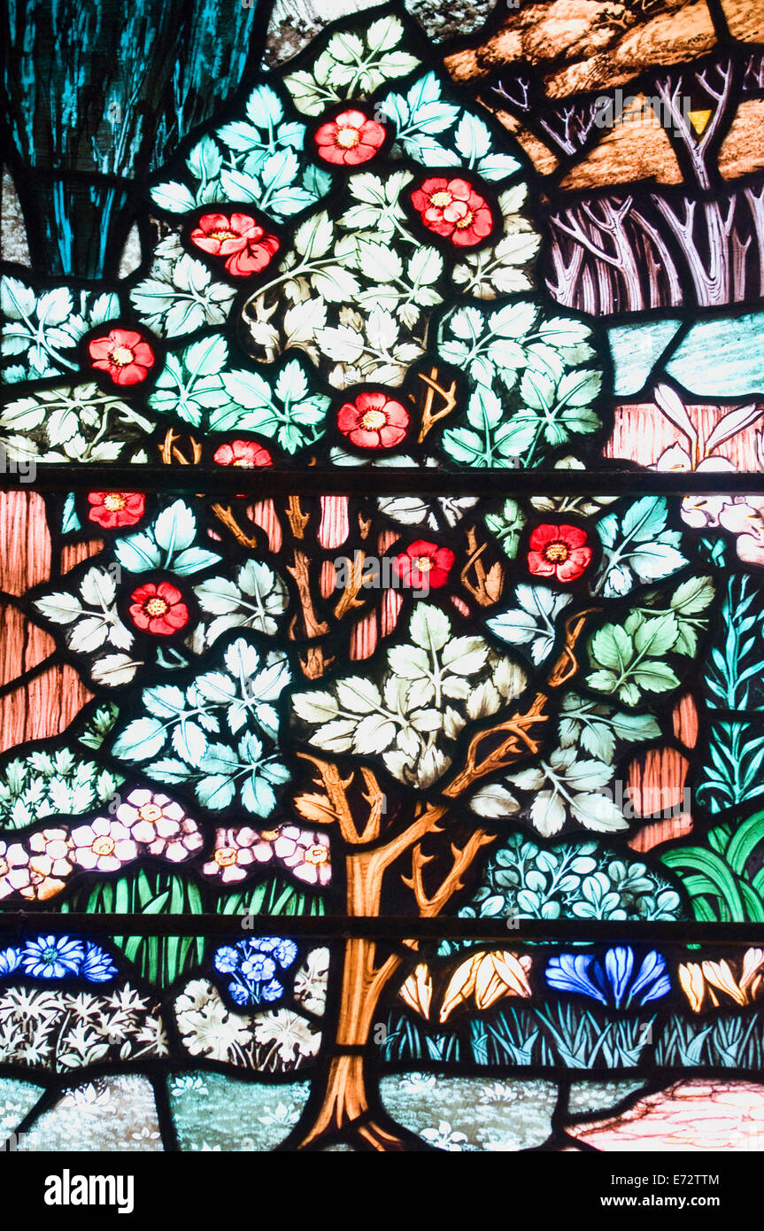 Christian Religious art stained glass Stock Photo - Alamy