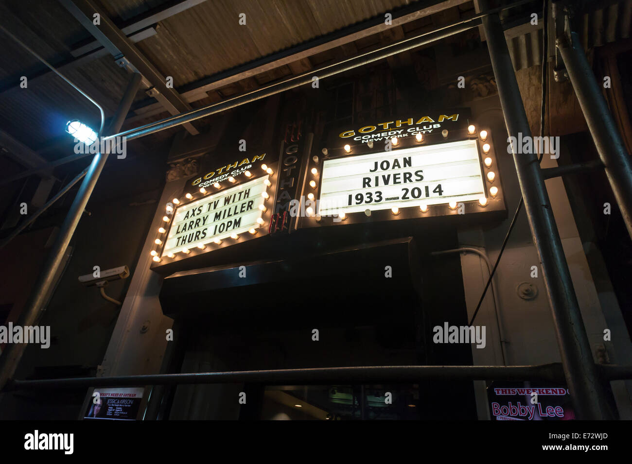 New York, NY, USA. 04th Sep, 2014. The marquee of the Gotham Comedy ...