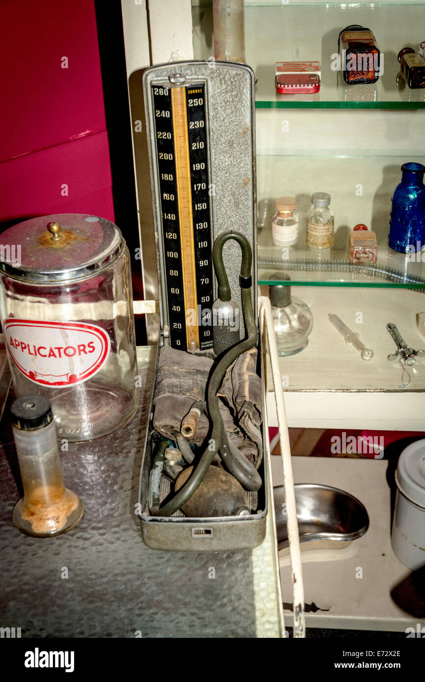 Antique Blood pressure and medical tools Stock Photo - Alamy