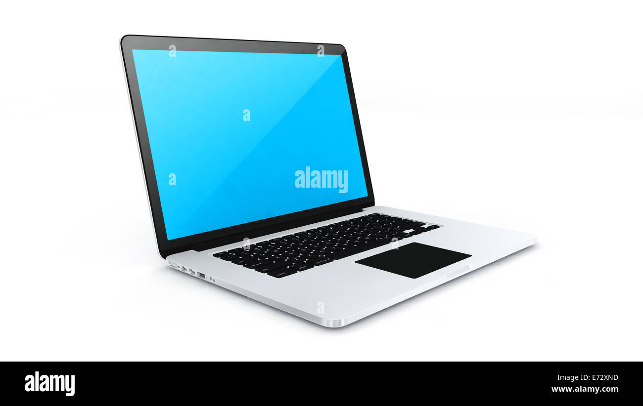 Digital device labtop on white background Stock Photo - Alamy